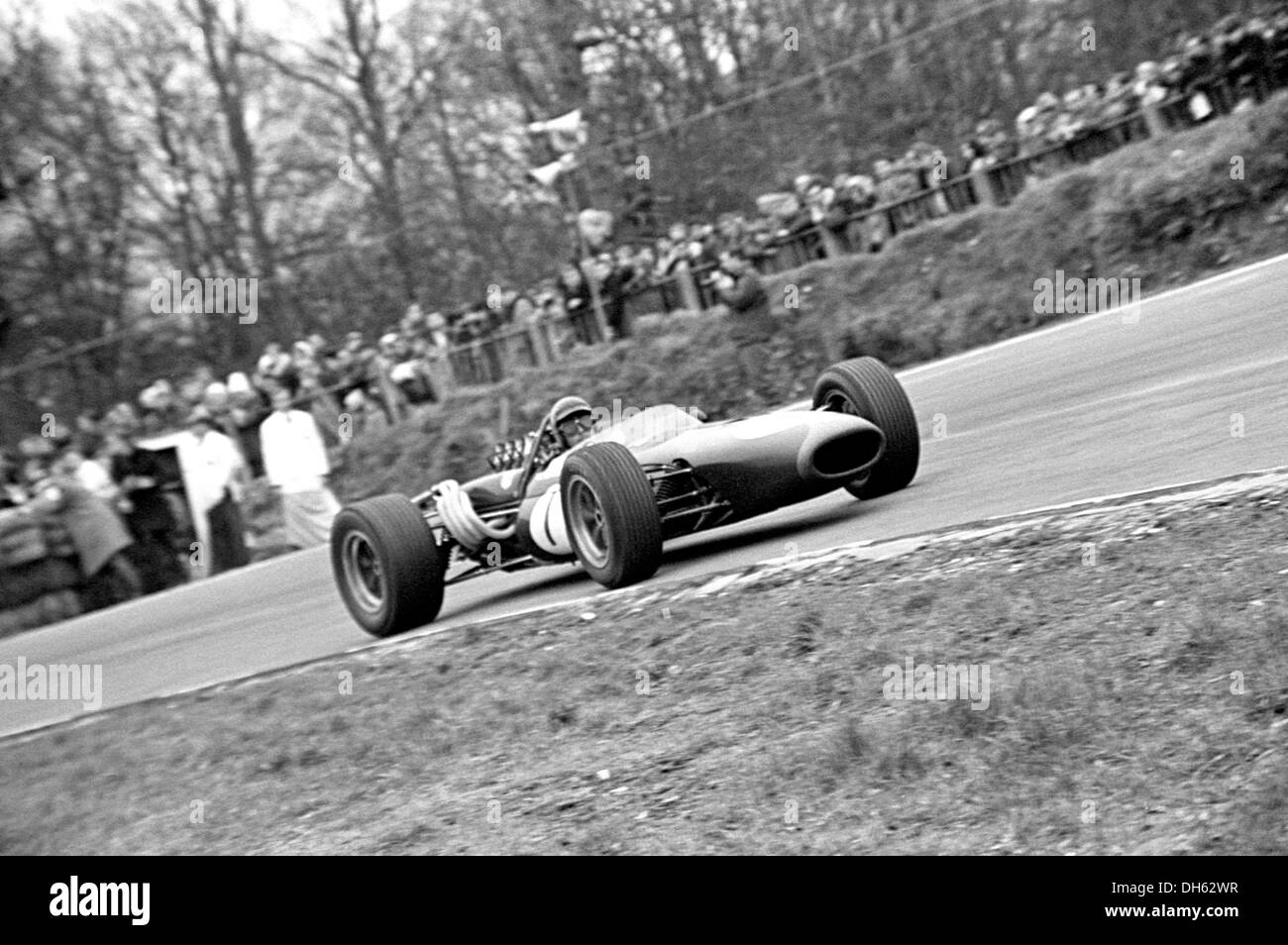 Jack Brabham in a Brabham-Repco BT20 in the Race of Champions non ...