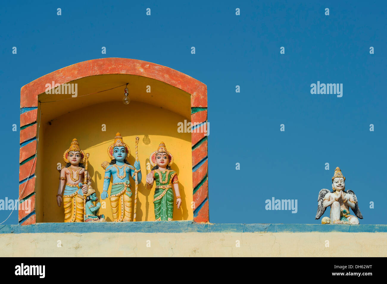 Rural indian village hindu temple in the south Indian countryside ...