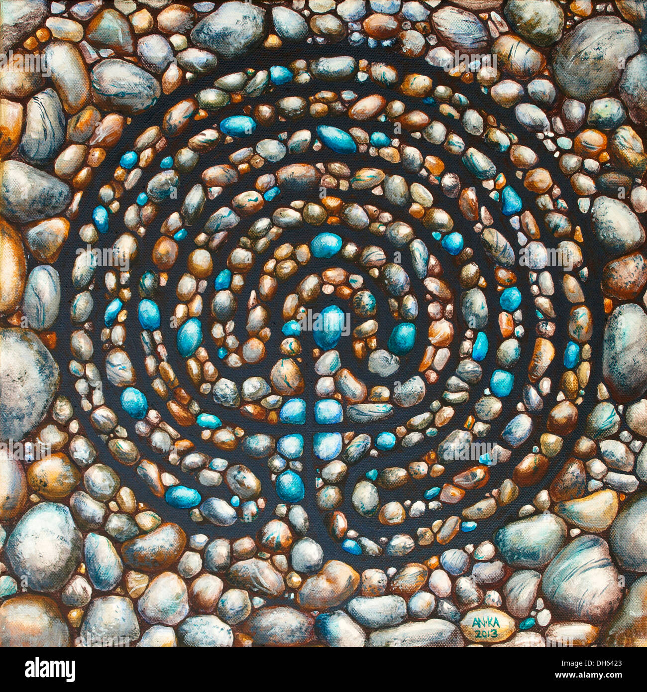 The labyrinth symbolizes the life path Stock Photo - Alamy