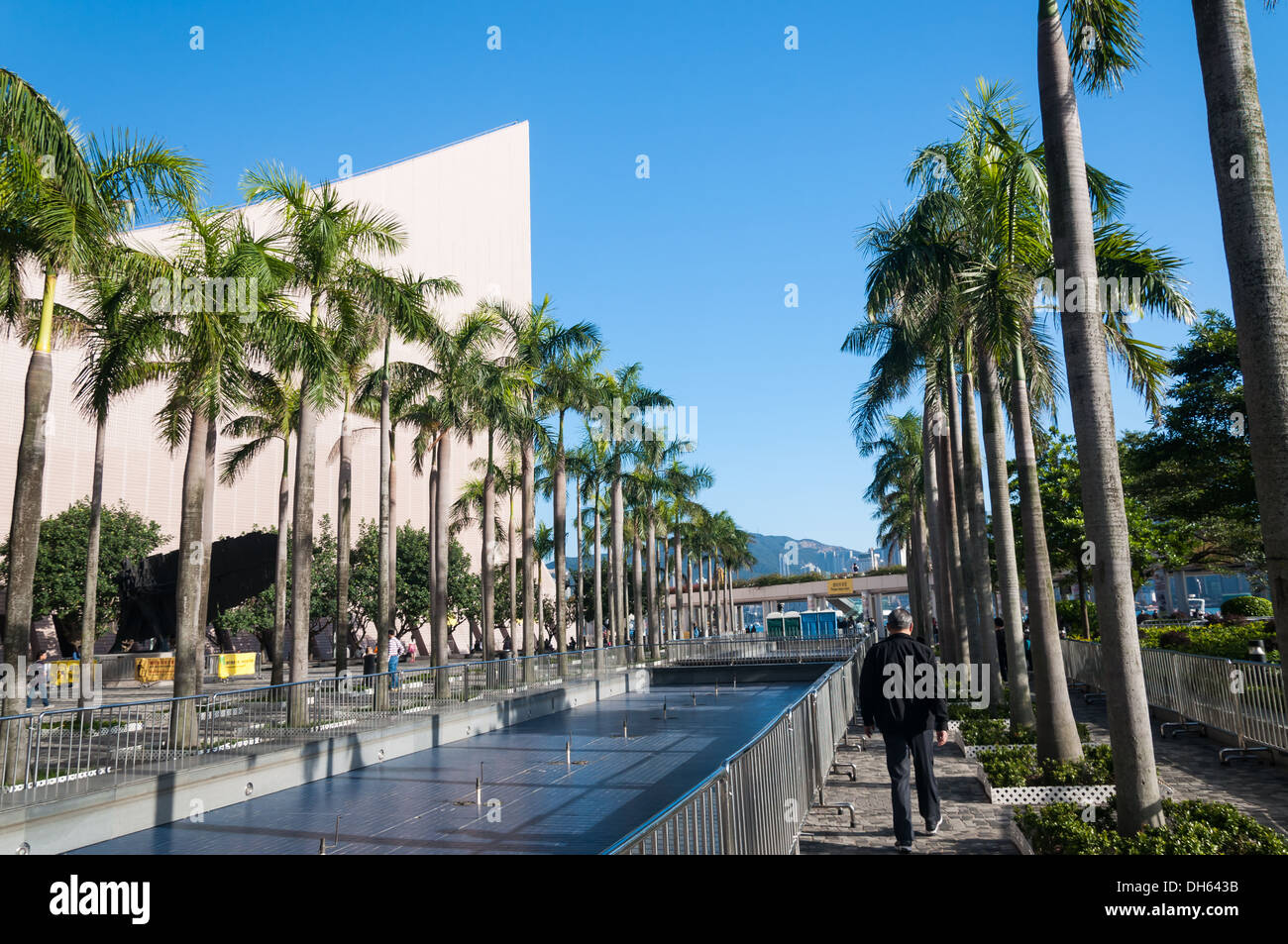 Walking along the Victoria Harbour waterfront in Hong Kong Stock Photo ...