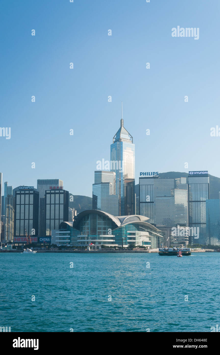 The Hong Kong skyline from across Victoria Harbor Stock Photo - Alamy