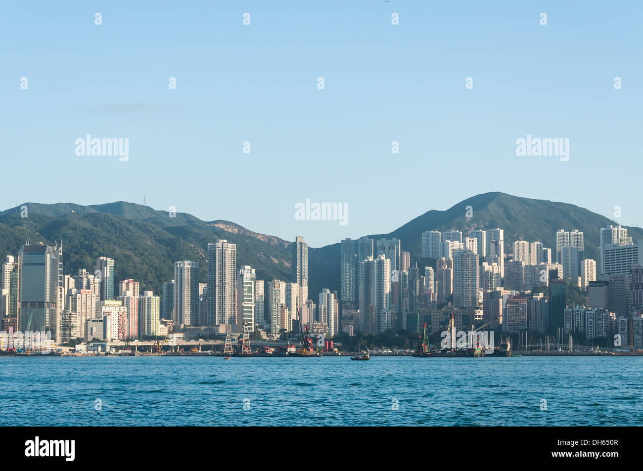 The Hong Kong skyline from across Victoria Harbor Stock Photo - Alamy