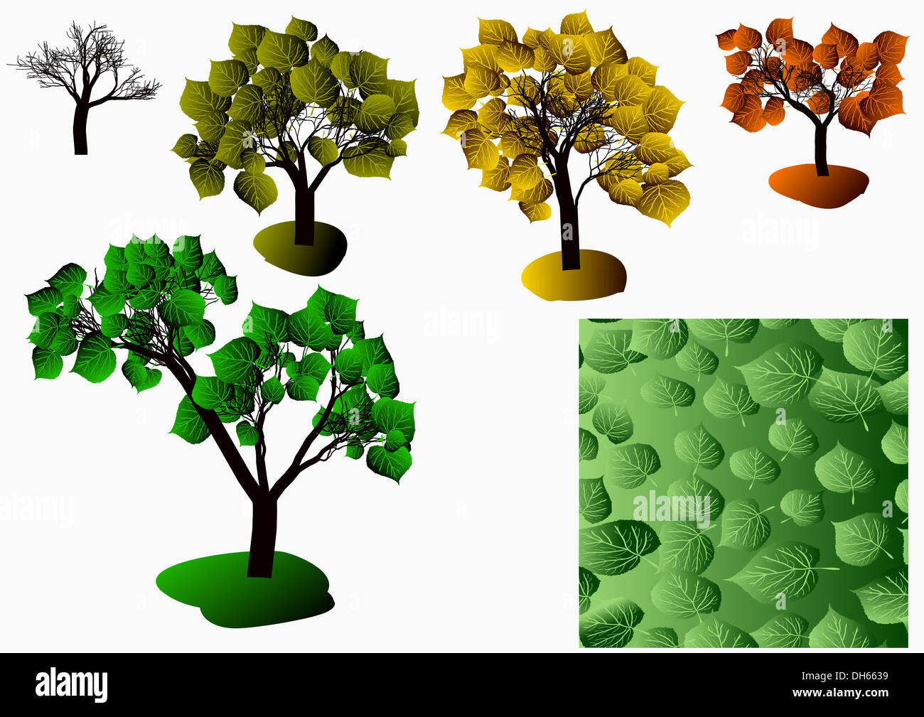 autumn trees and a seamless texture Stock Photo - Alamy