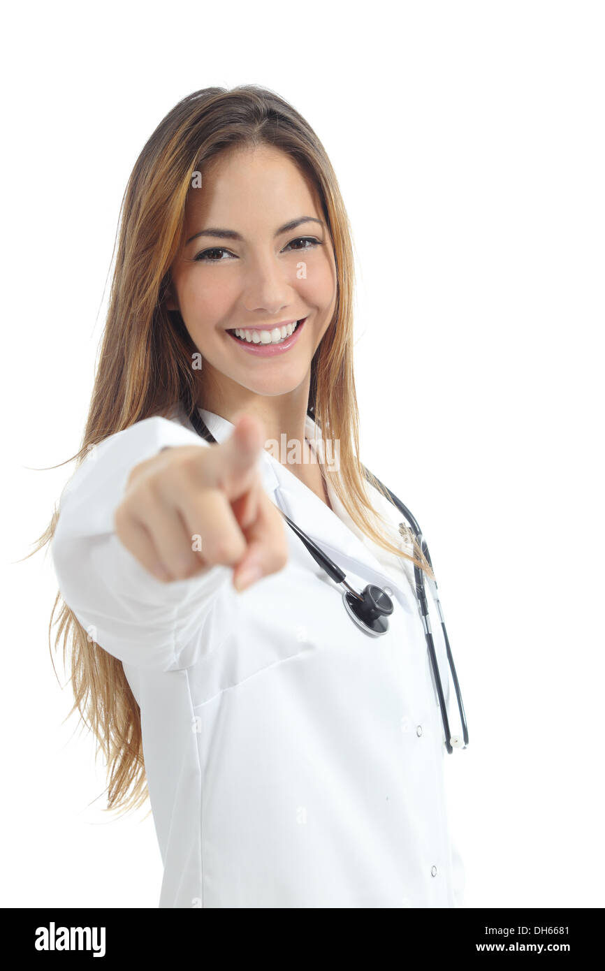 Nurse pointing finger hi-res stock photography and images - Alamy