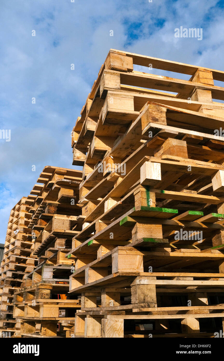 Random stack of wood pallets - France Stock Photo - Alamy