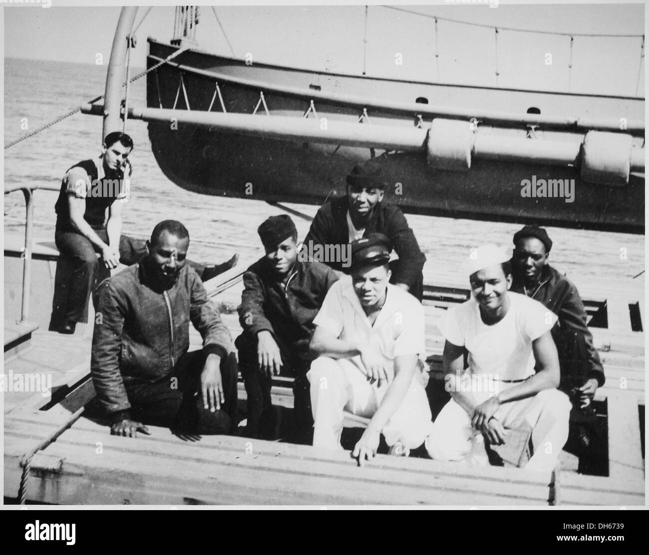 Crew members of a coast guard combat cutter hi-res stock photography ...