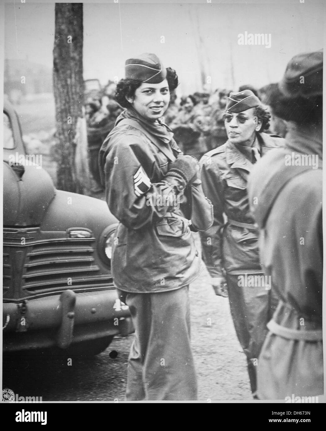 The '60 Top-Kick' oversees the arrival of personnel at Camp Shanks, a ...