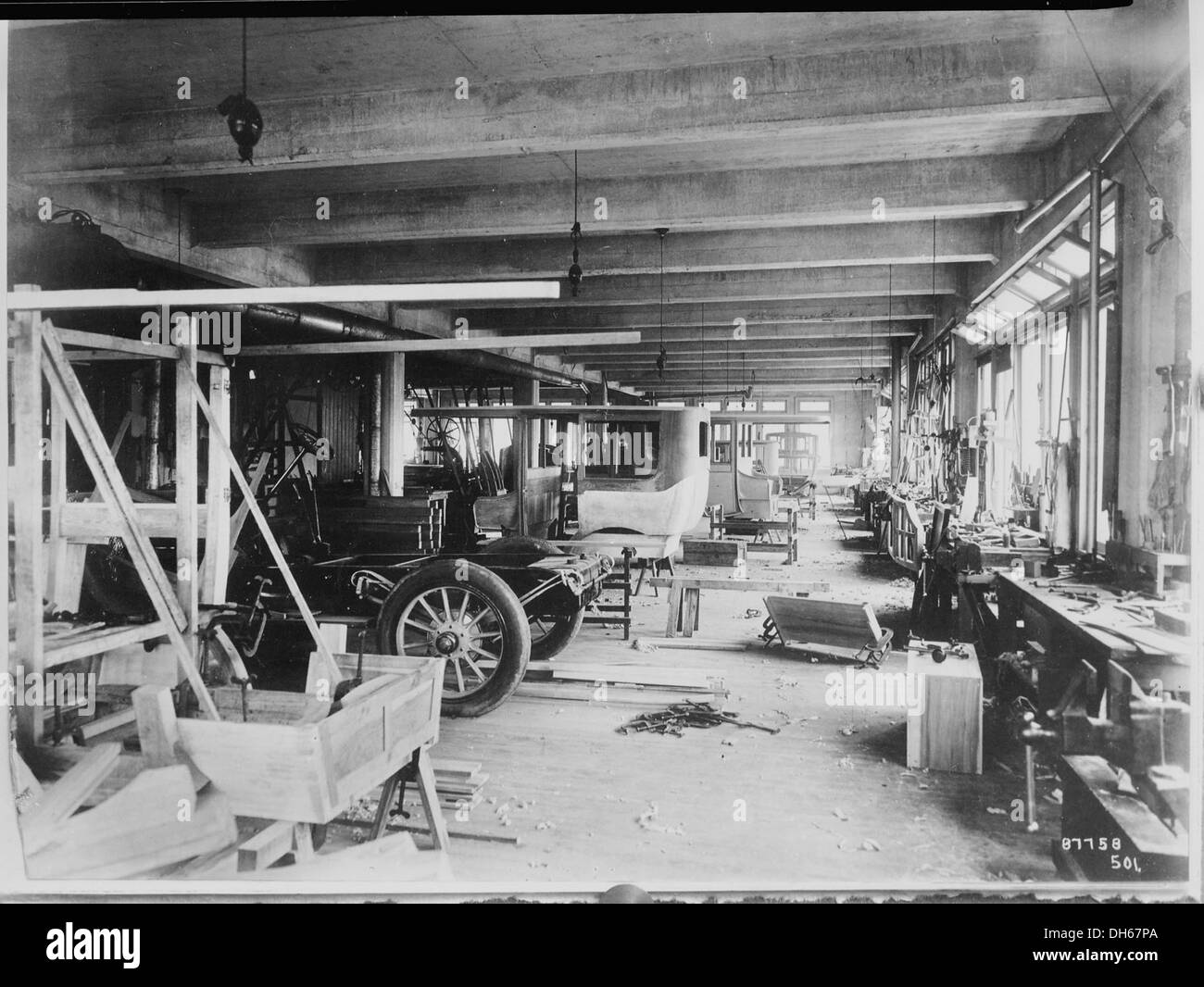 A Pittsburgh factory in 1912 where limousine bodies were built using ...