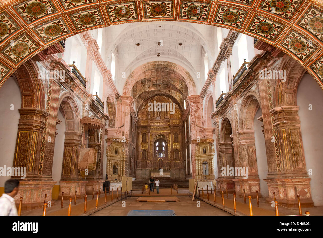 Interior view, Old Goa, India, Asia Stock Photo - Alamy