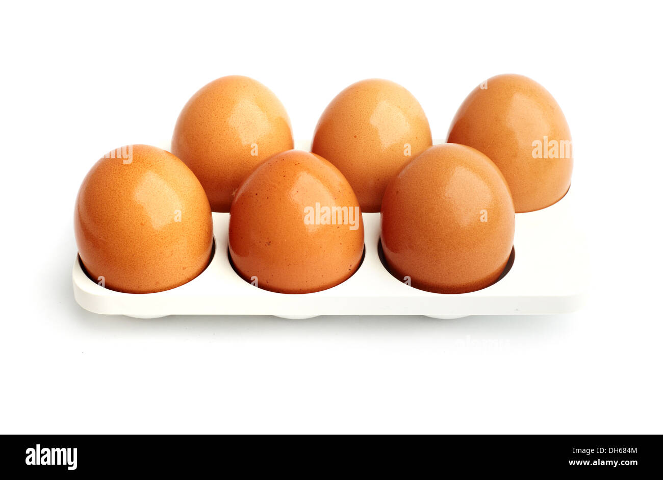 six eggs in a tray Stock Photo - Alamy