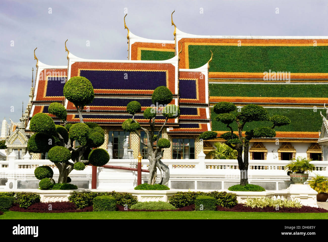 Trees in front of Amarindra Winithai Hall, Grand Palace, Bangkok ...