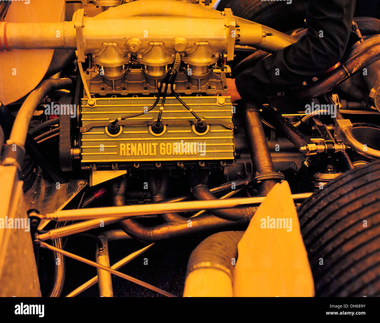 Renault-Alpine turbo engine at the Dijon 1000KMs race, France 1975 ...