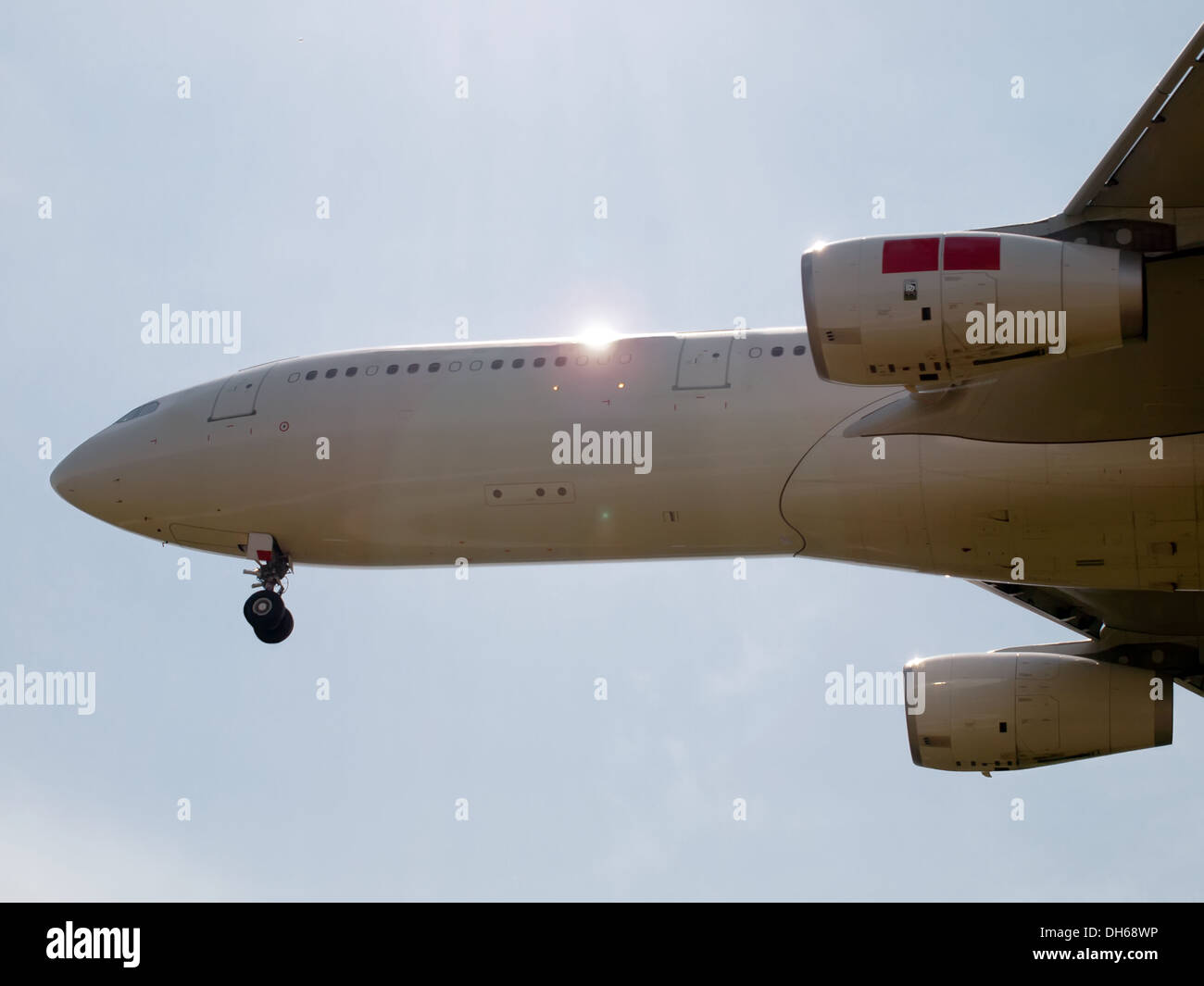 detail of landing airplane - side view Stock Photo - Alamy