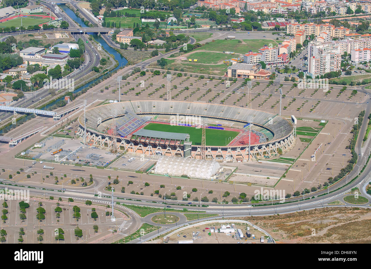 Aerial view of football stadium Stock Photo - Alamy