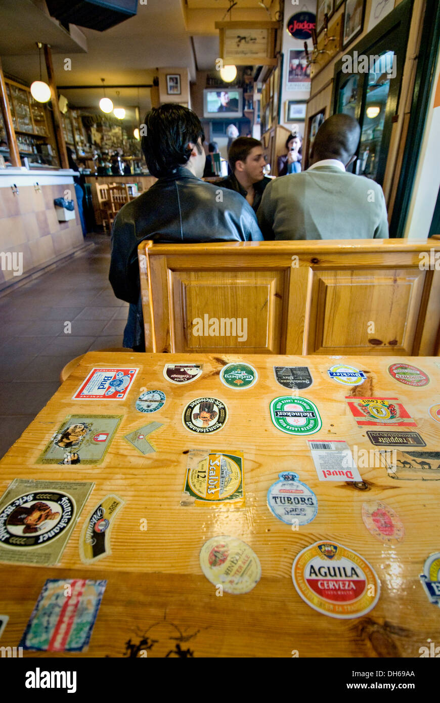 In a bar, Madrid de los Austrias, Madrid, Spain, Europe Stock Photo - Alamy