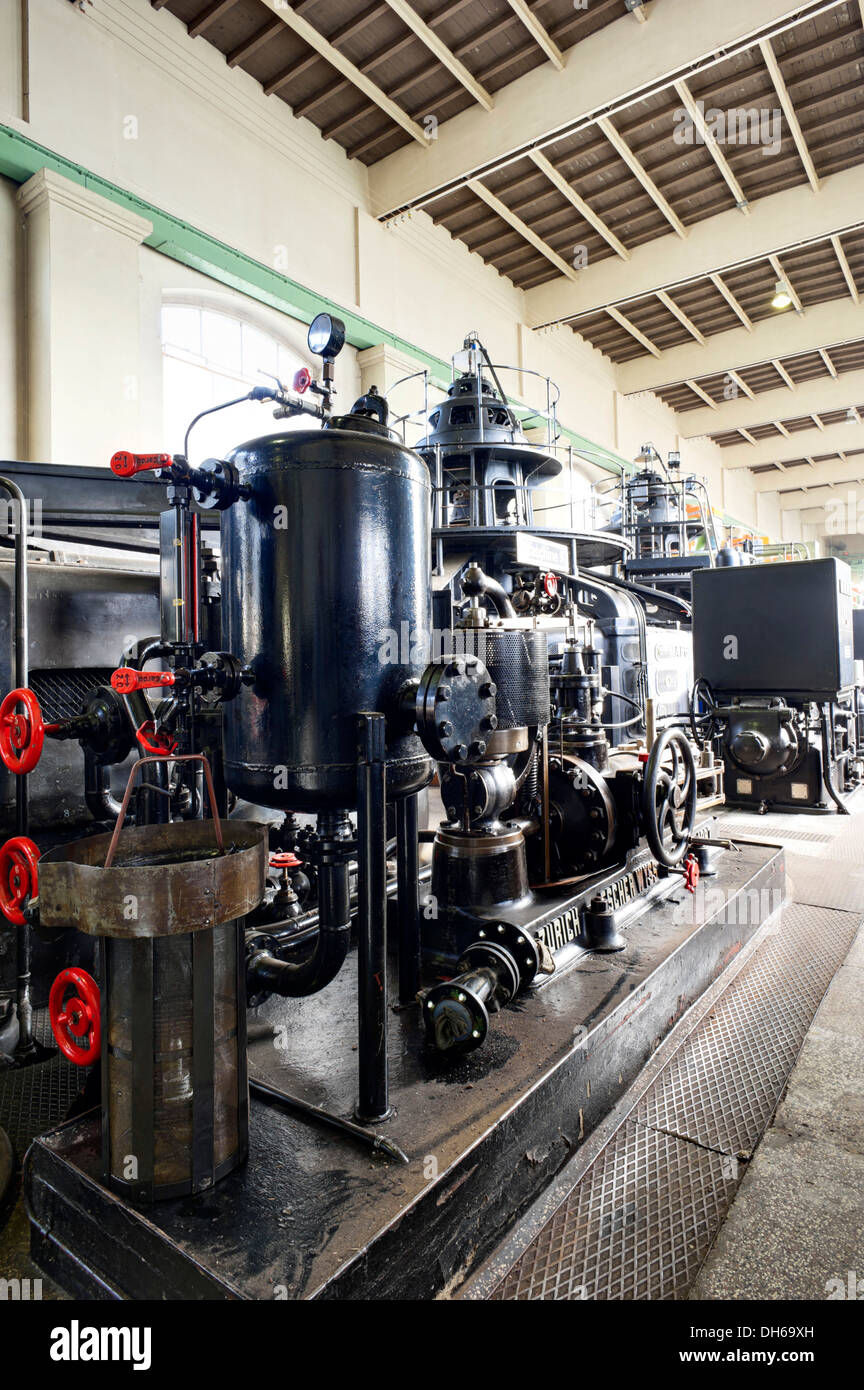 Turbine house, old hydropower plant in Rheinfelden, 1898-2011, view ...