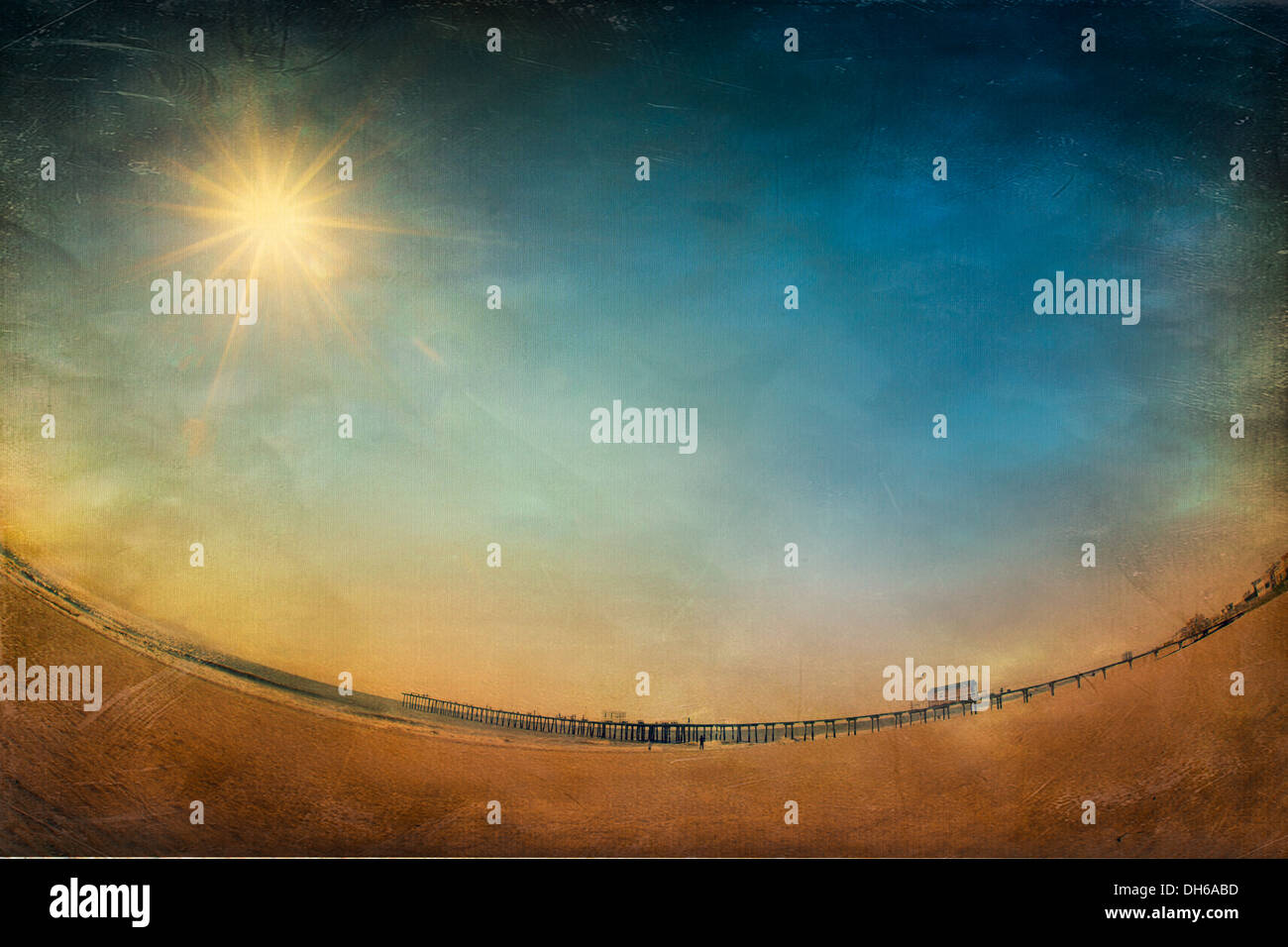 Vintage grunge beach hi-res stock photography and images - Alamy
