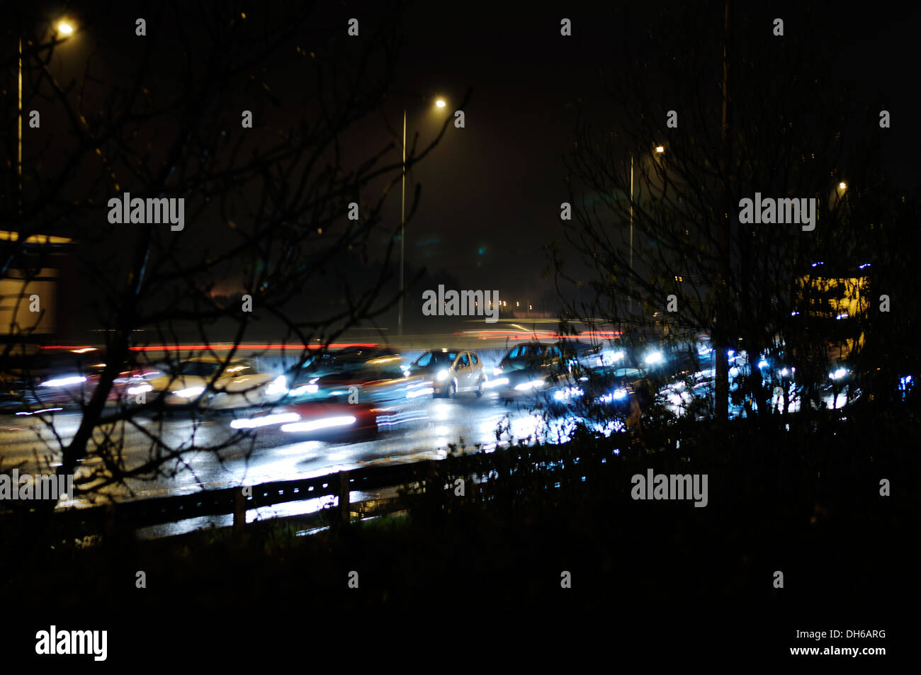 Motorway Night Driving.M1 Nottinghamshire,UK Stock Photo - Alamy