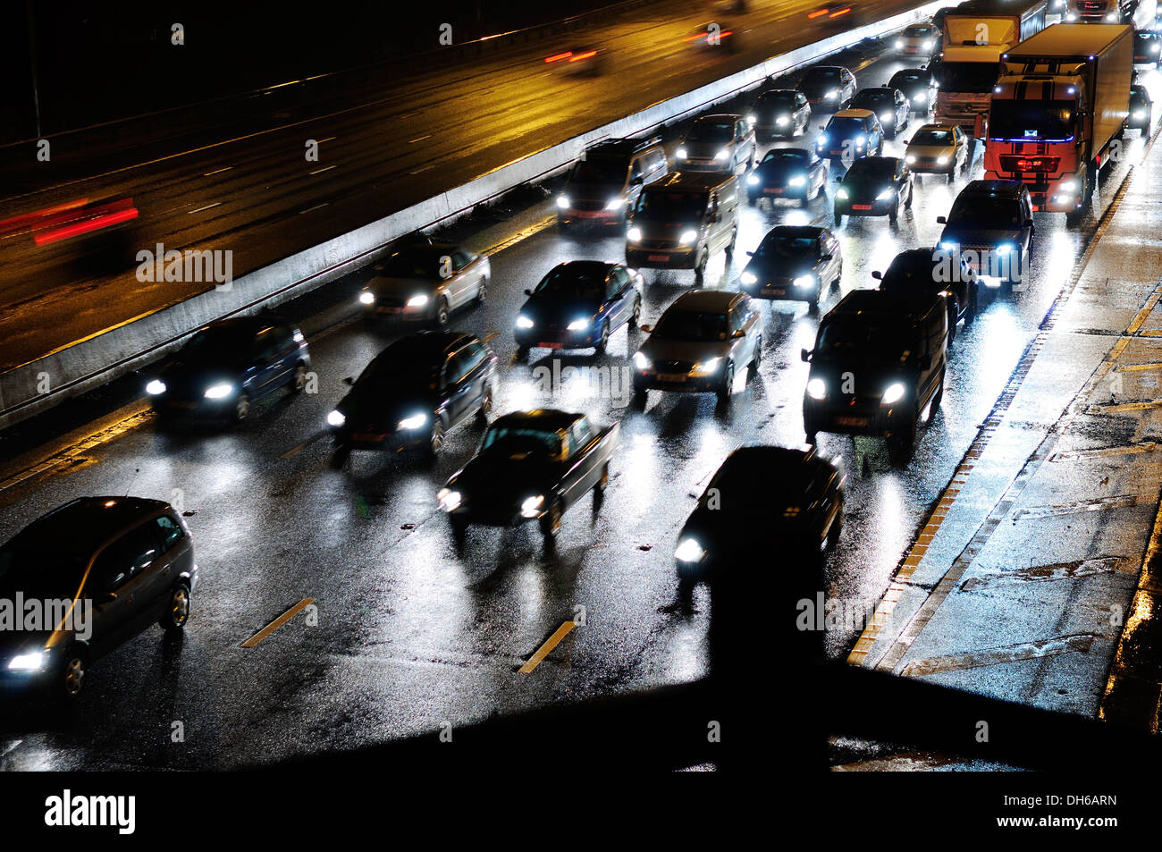 Motorway Night Driving.M1 Nottinghamshire,UK Stock Photo - Alamy