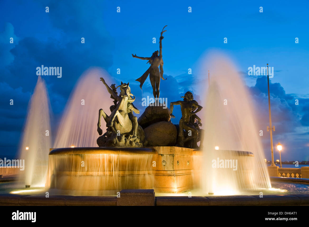 Raices ("roots") sculpture/fountain, Old San Juan, Puerto Rico Stock ...