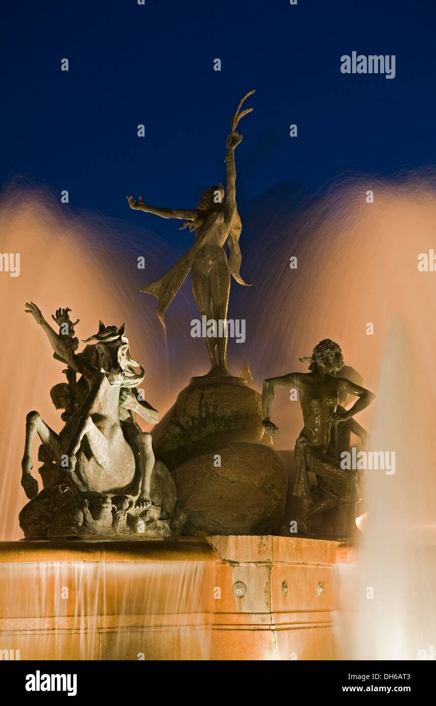 Raices ("roots") sculpture/fountain, Old San Juan, Puerto Rico Stock ...