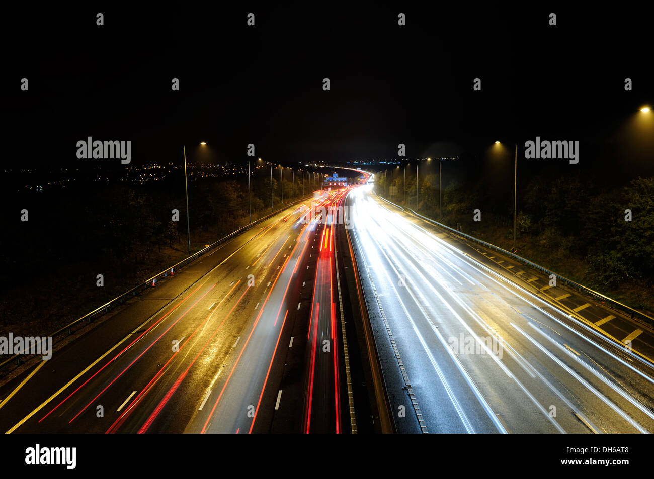 Motorway Night Driving.M1 Nottinghamshire,UK Stock Photo - Alamy