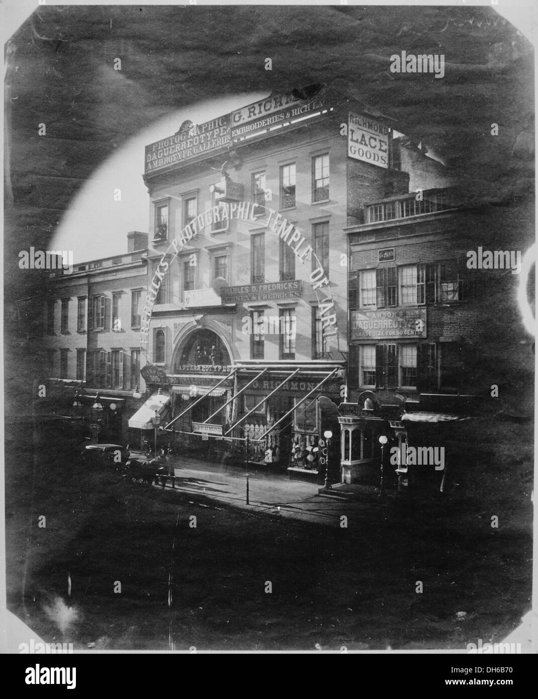Frederick's Photographic Temple of Art, New York City, ca. 1850 Stock ...