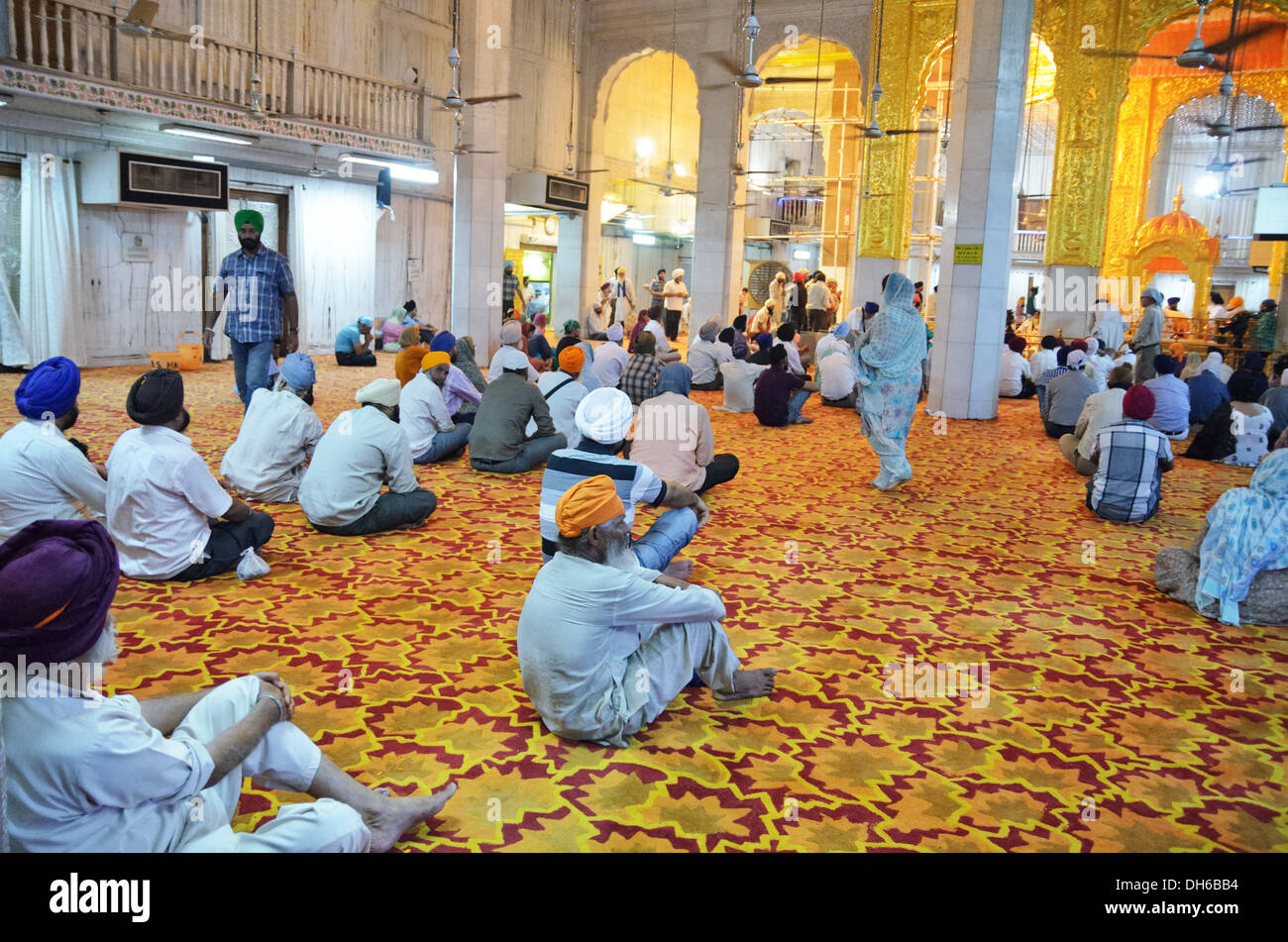 Interior of Gurdwara Bangla Sahib, the most prominent Sikh temple in ...