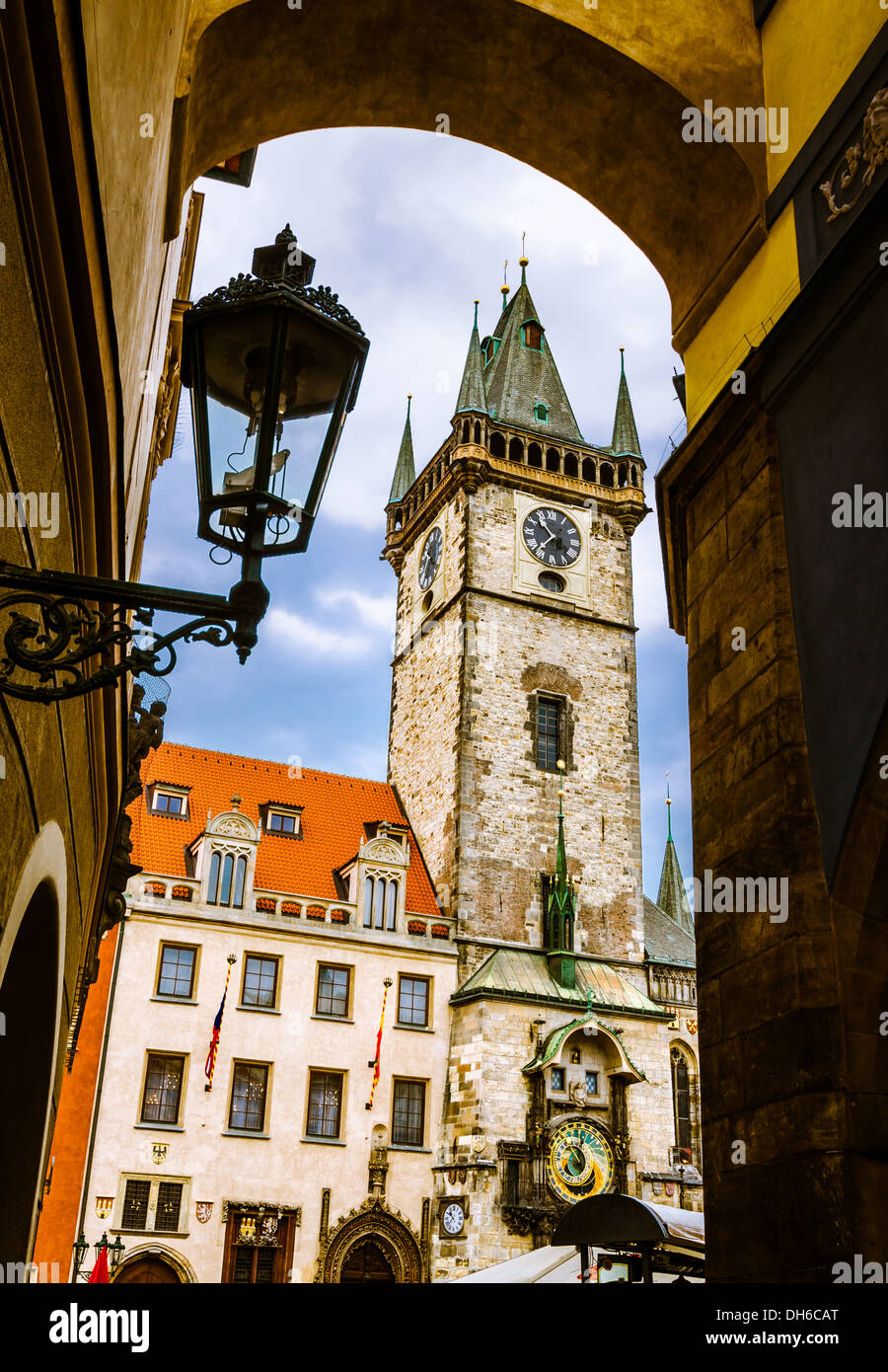 Clock tower street in hi-res stock photography and images - Alamy