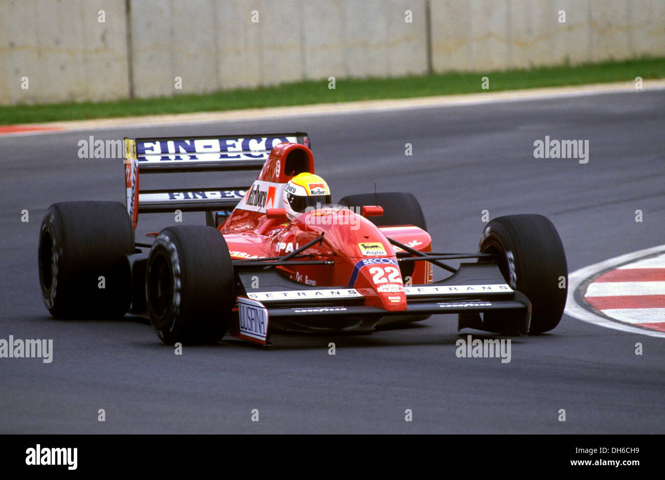Pierluigi Martini in a Dallara Ferrari at the San Marino GP, Imola 17 ...