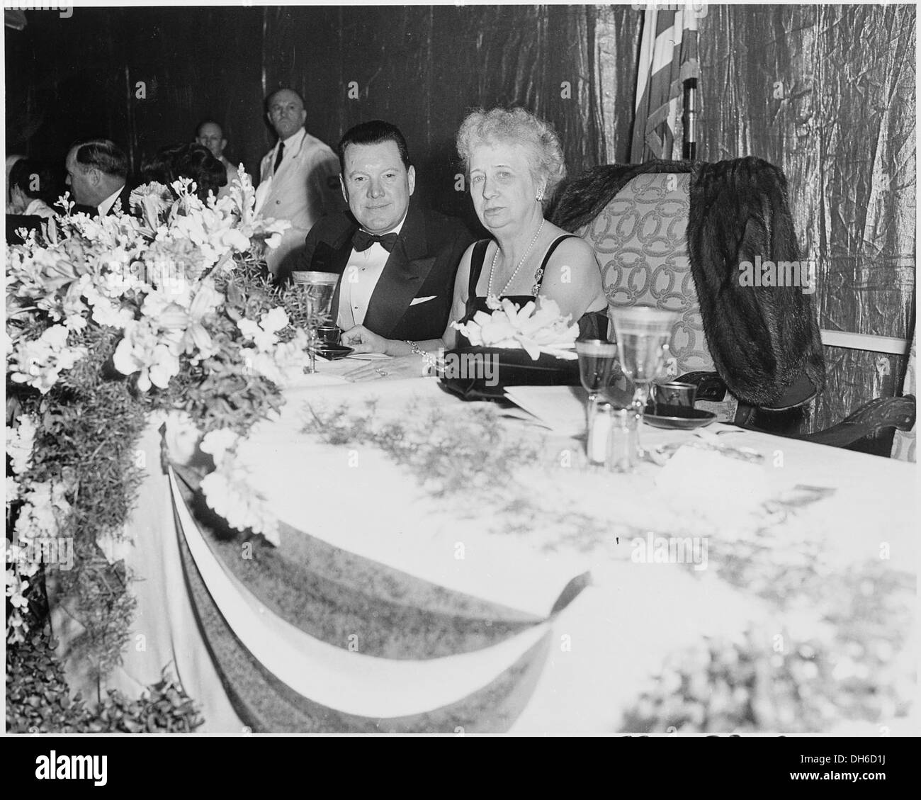 A photograph of First Lady Bess Truman attending the Jefferson-Jackson ...