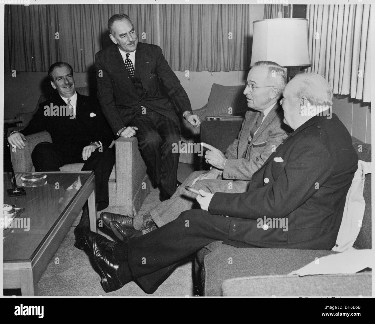 This photograph captures participants in a conference aboard President ...