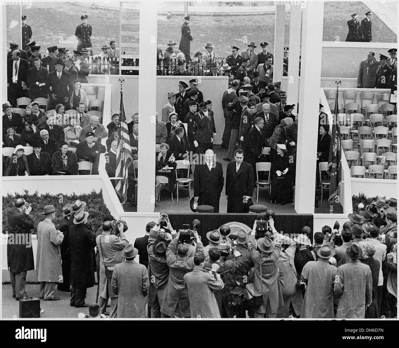 This photograph captures President Dwight D. Eisenhower and Vice ...