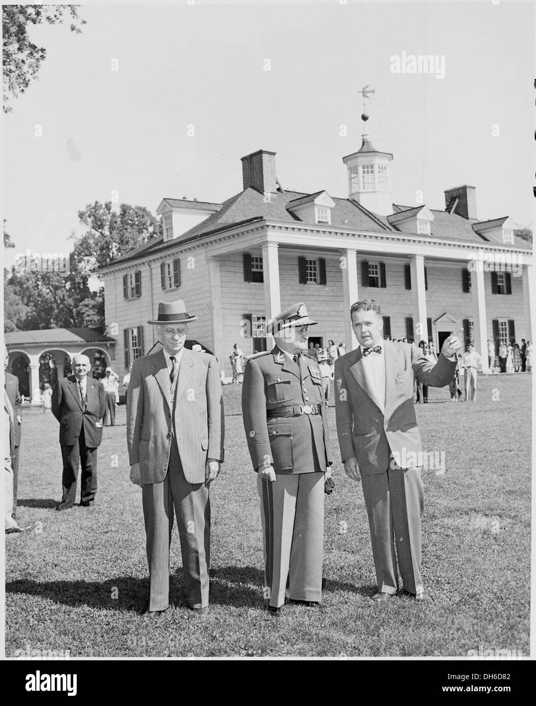 A photograph captures President Eurico Dutra of Brazil in military ...