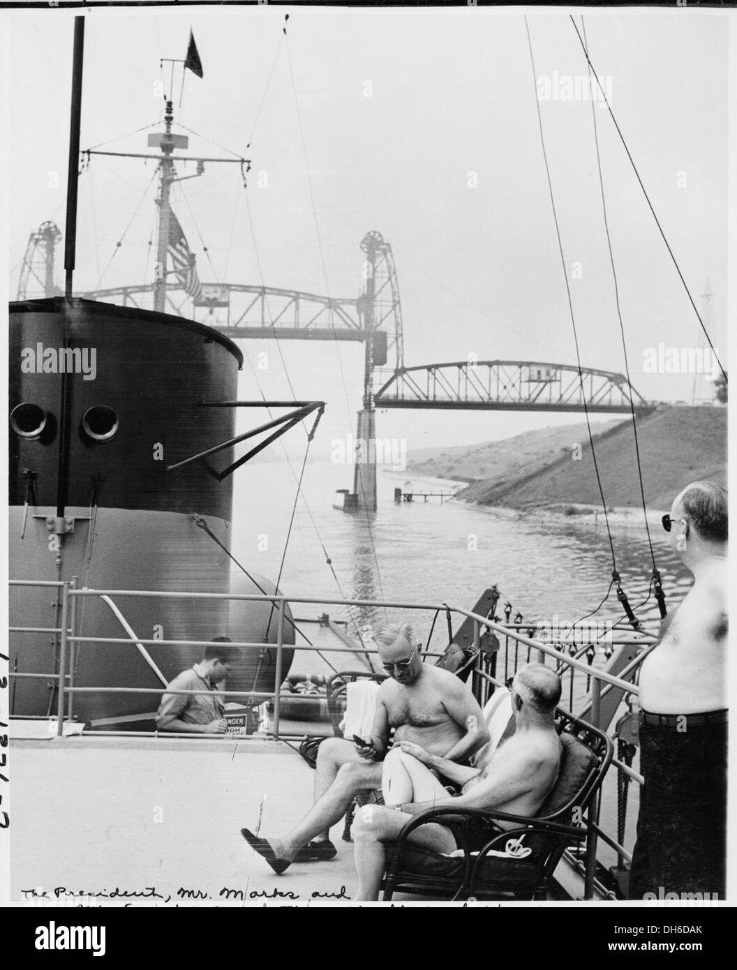 President Harry S. Truman, his friend Theodore Marks, and Treasury ...