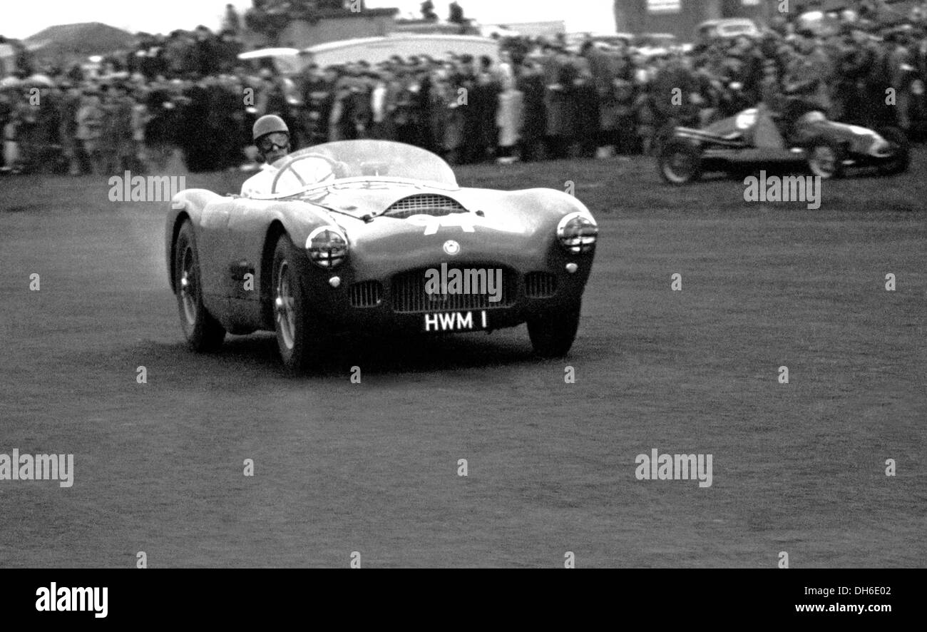 Constructor and team chief George Abecassis in his HWM-Jaguar, HWM 1 ...