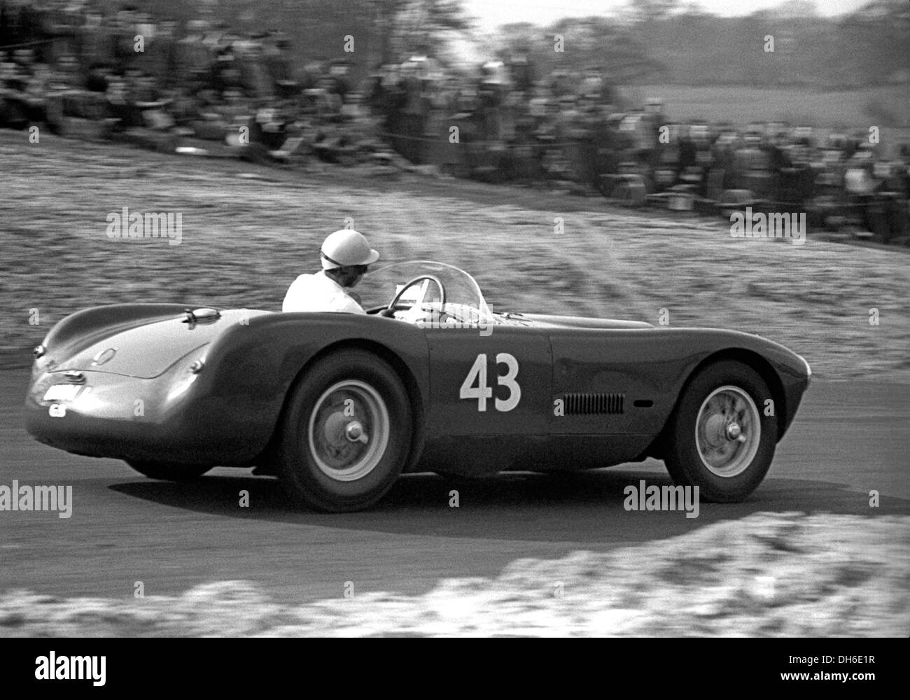 Constructor and team chief George Abecassis in his HWM-Jaguar, HWM 1 ...