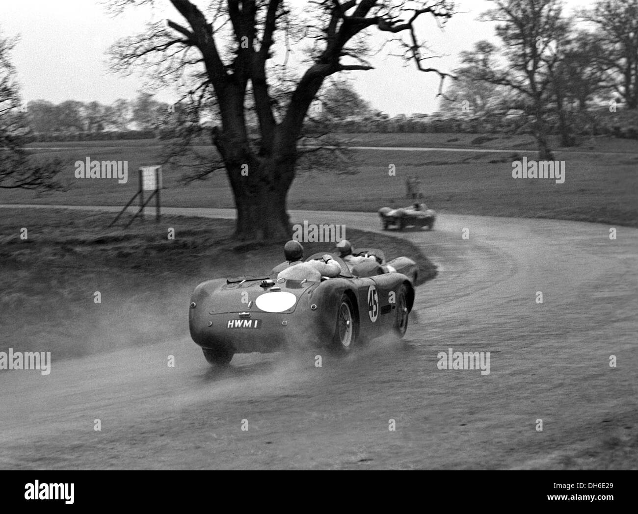 Constructor and team chief George Abecassis in his HWM-Jaguar, HWM 1 ...