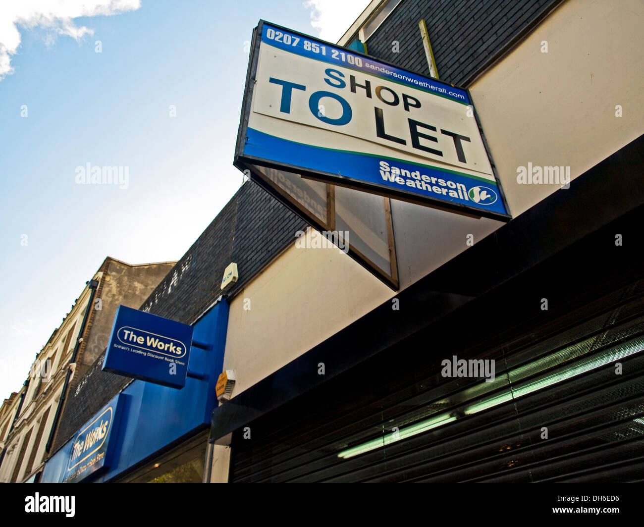 Shop To Let sign, Woolwich, London, England, United Kingdom Stock Photo ...
