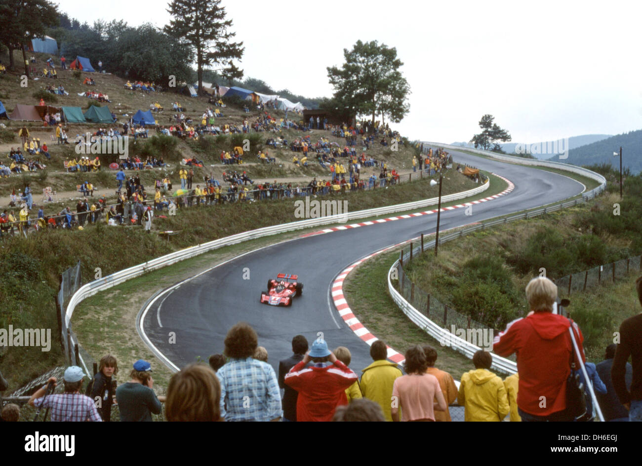Brabham-Alfa Romeo BT46 on the downhill approach over Wehrseifen to ...