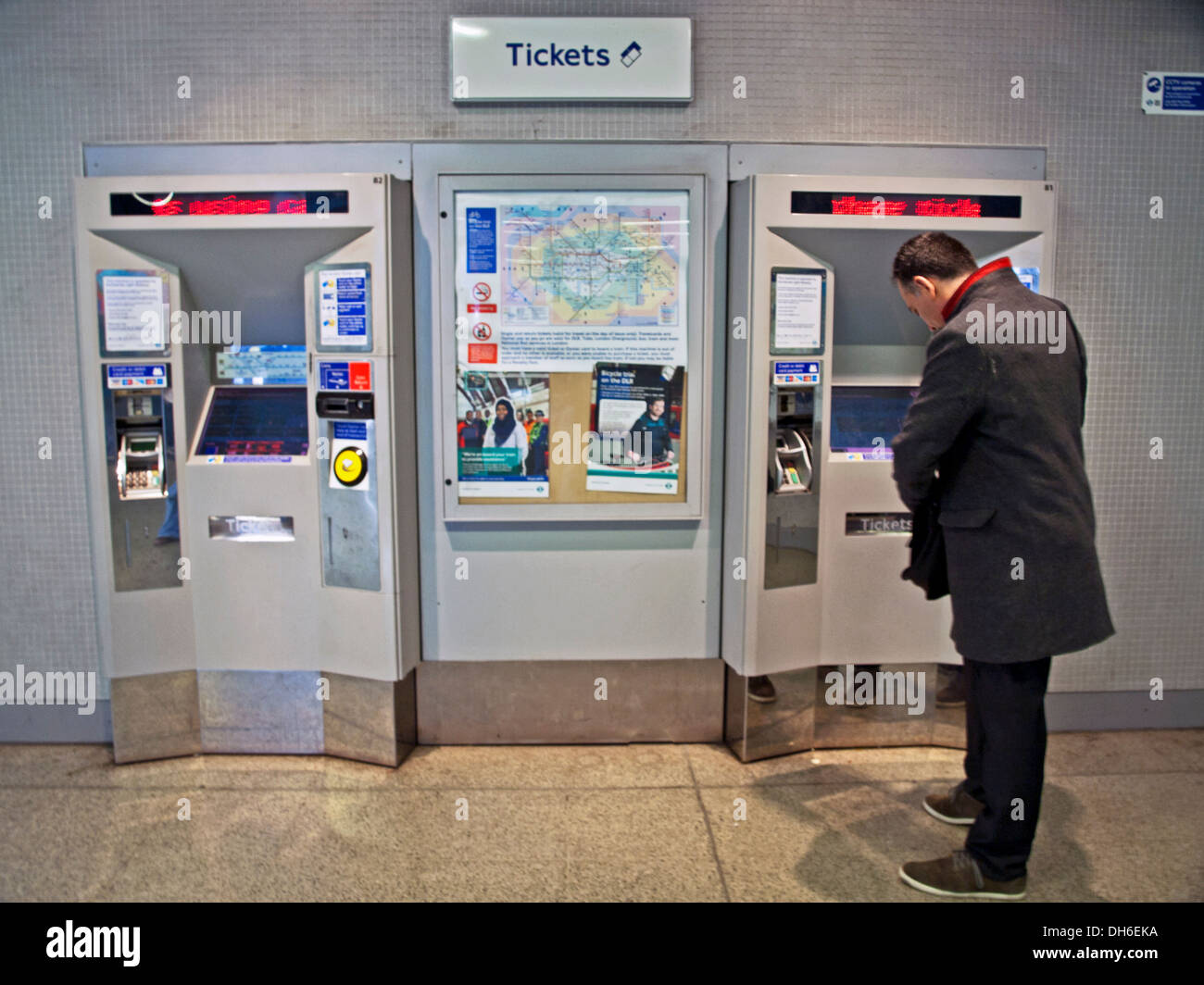 Ticket machine at Woolwich Arsenal DLR Station, Woolwich, London ...