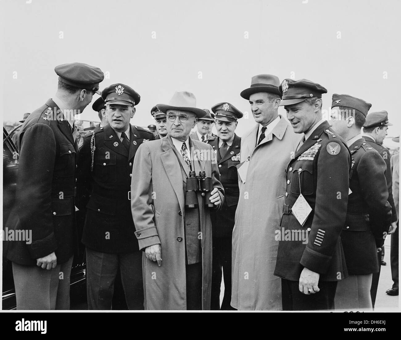 Photograph of President Truman with Secretary of the Air Force Stuart ...