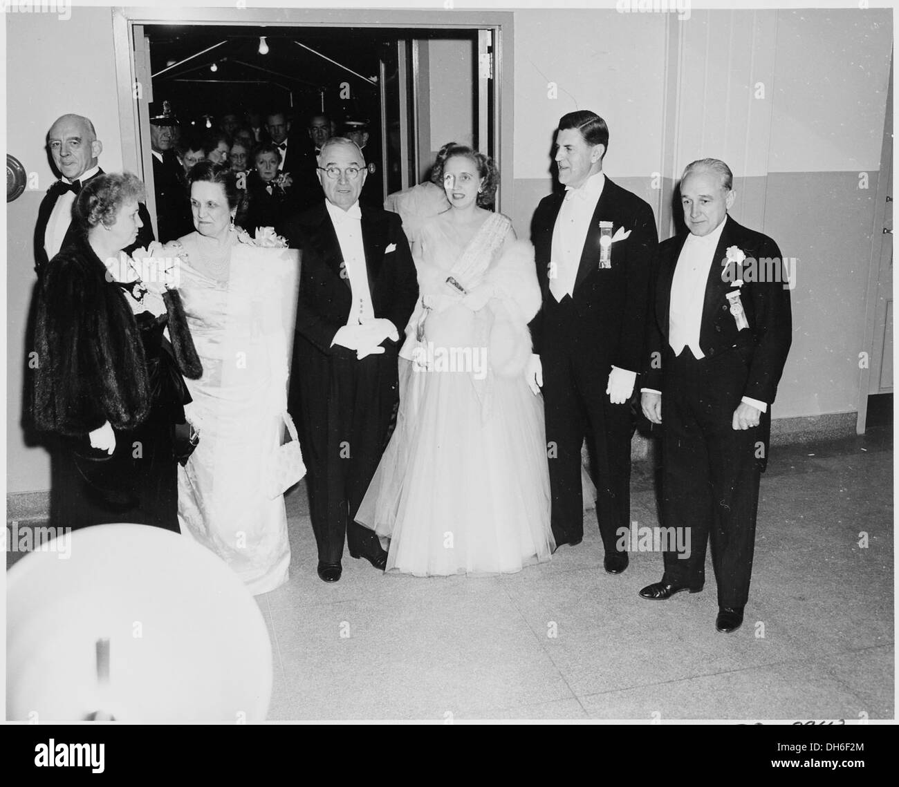Photograph of the presidential party at the Inaugural Ball, held at the ...