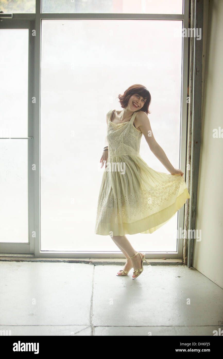 Adorable and appealing actress comedian Jenn Schatz wriggles and ...