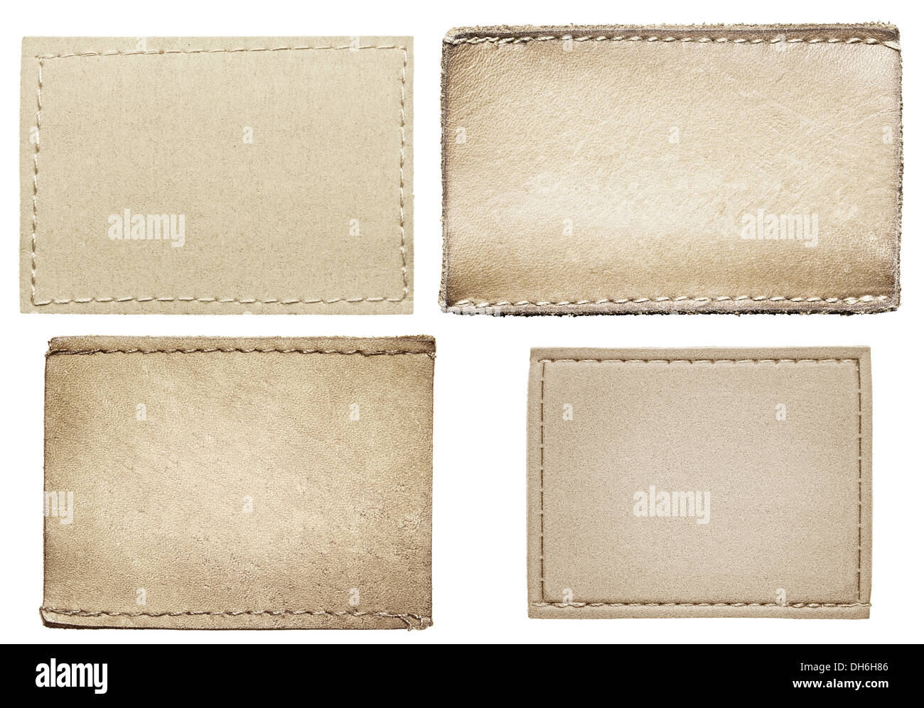 Leather jeans labels, leather tags Stock Photo - Alamy