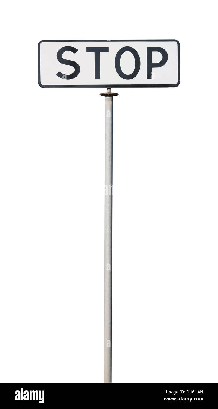 Blank White Stop Sign