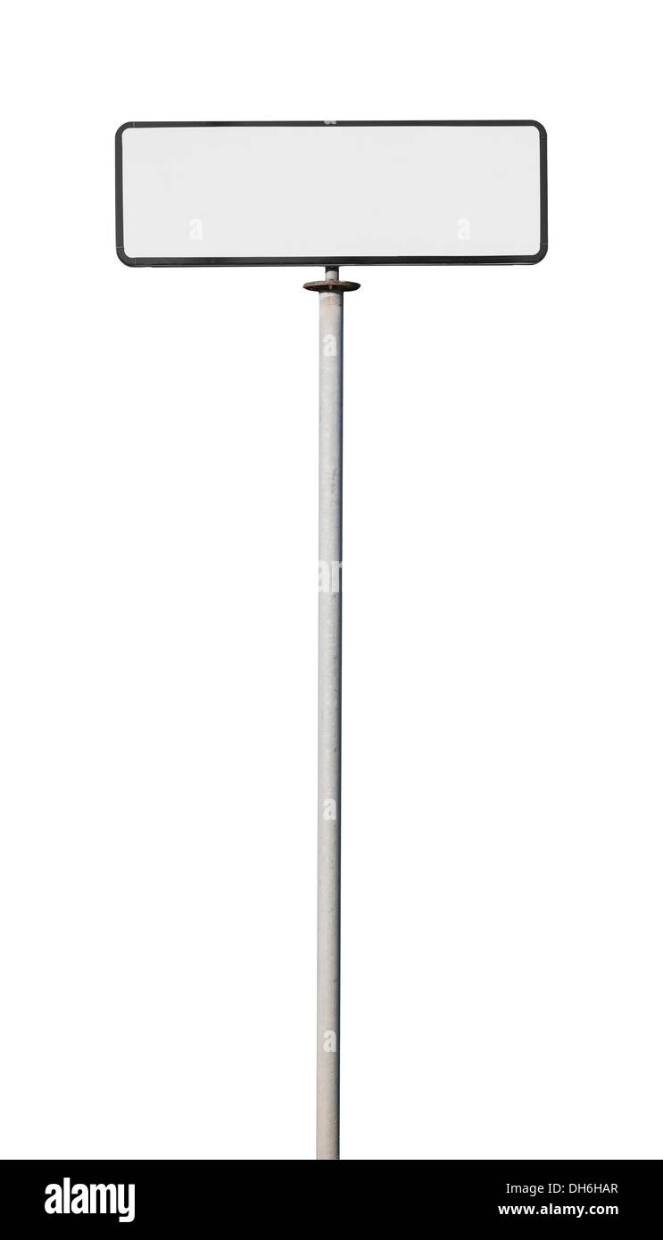 Blank White Street Sign