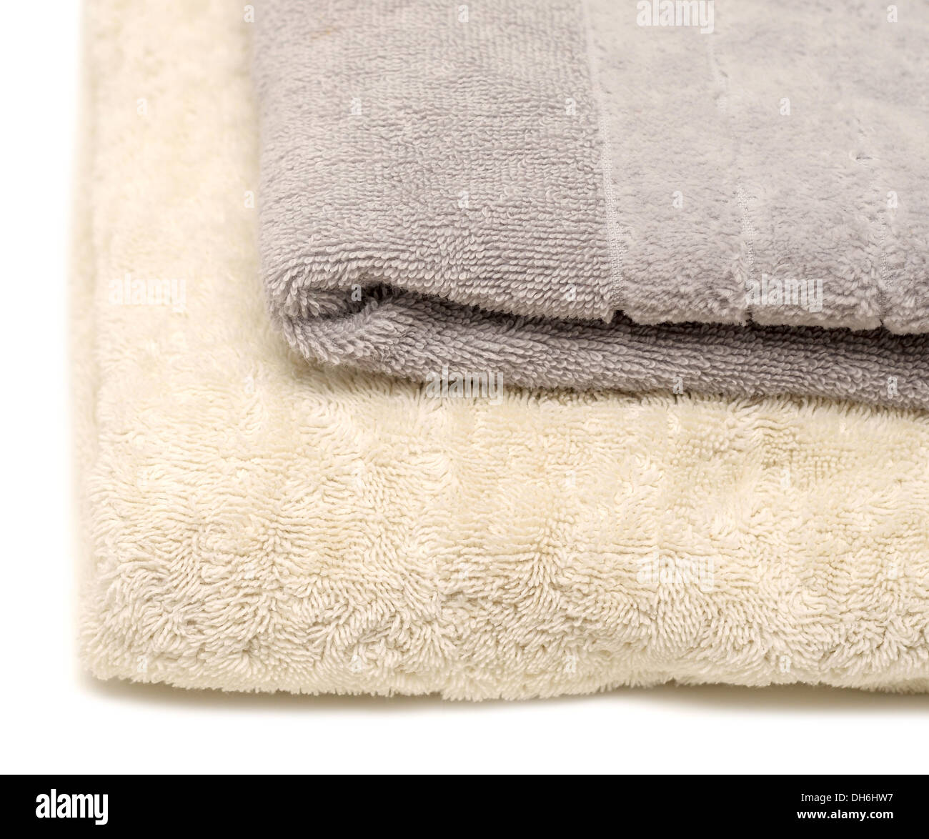 two towels isolated on white background Stock Photo - Alamy