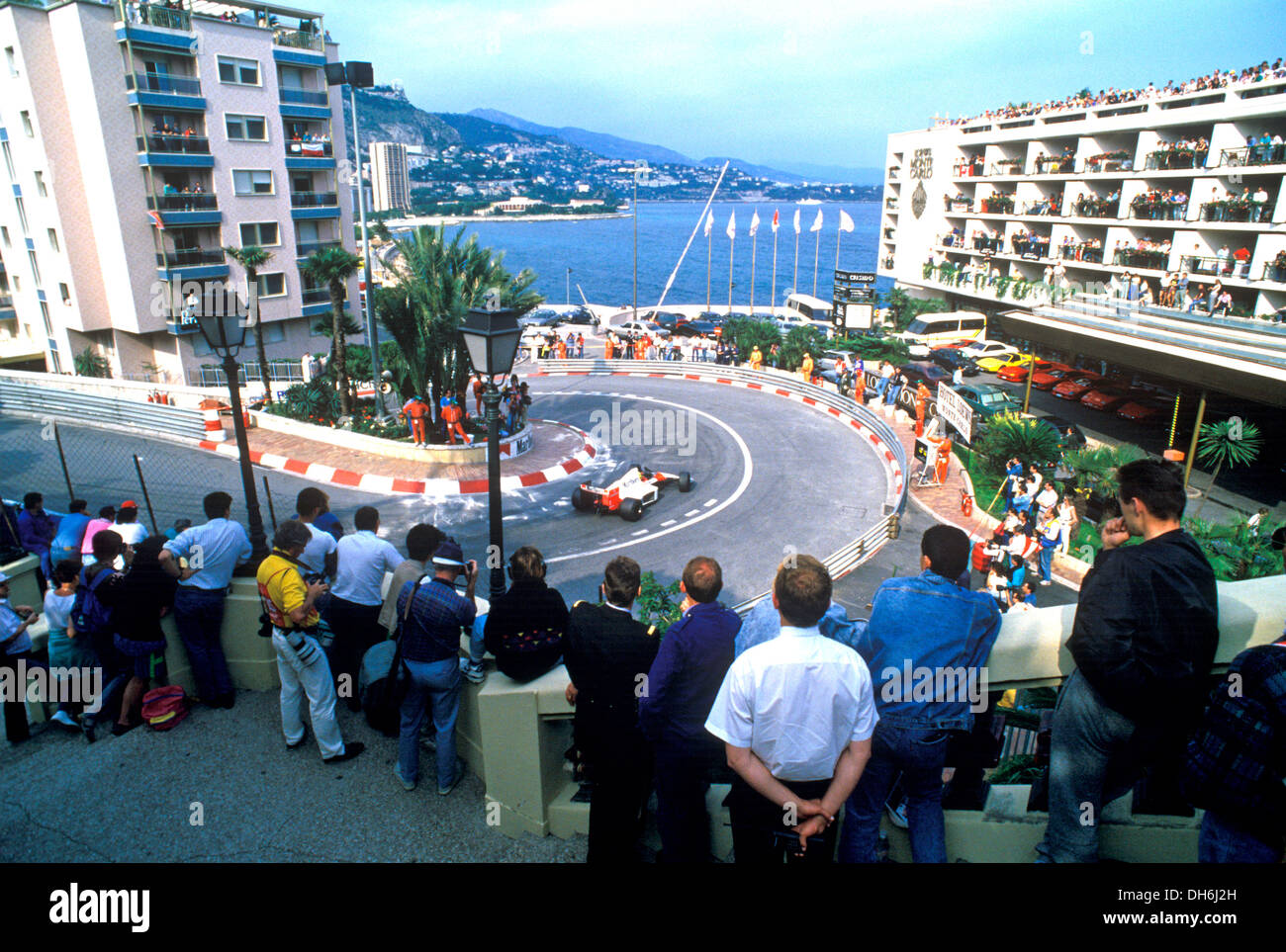 Ayrton Senna at the Loews hairpin McLaren-Honda and went on to win the ...