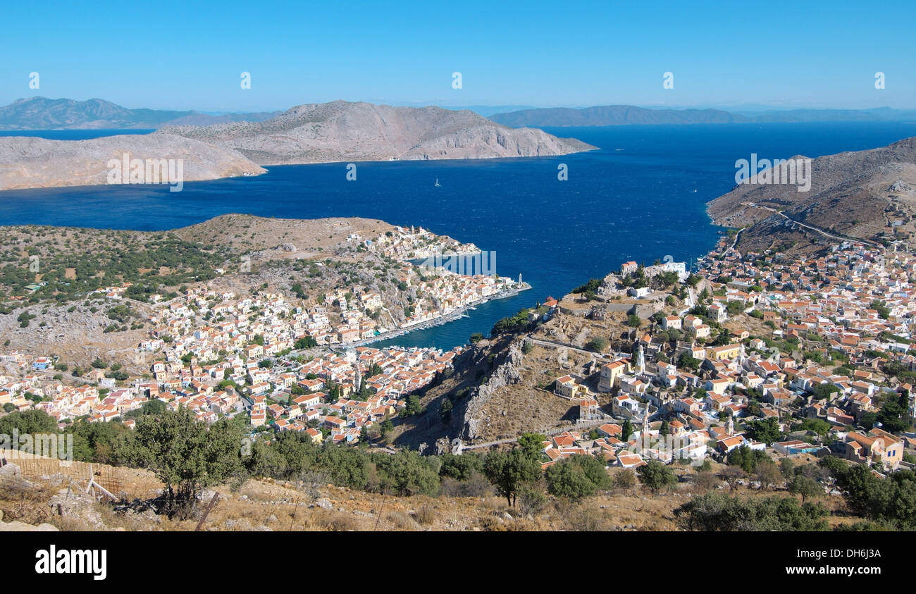 Landscape island Symi, Greece Stock Photo - Alamy